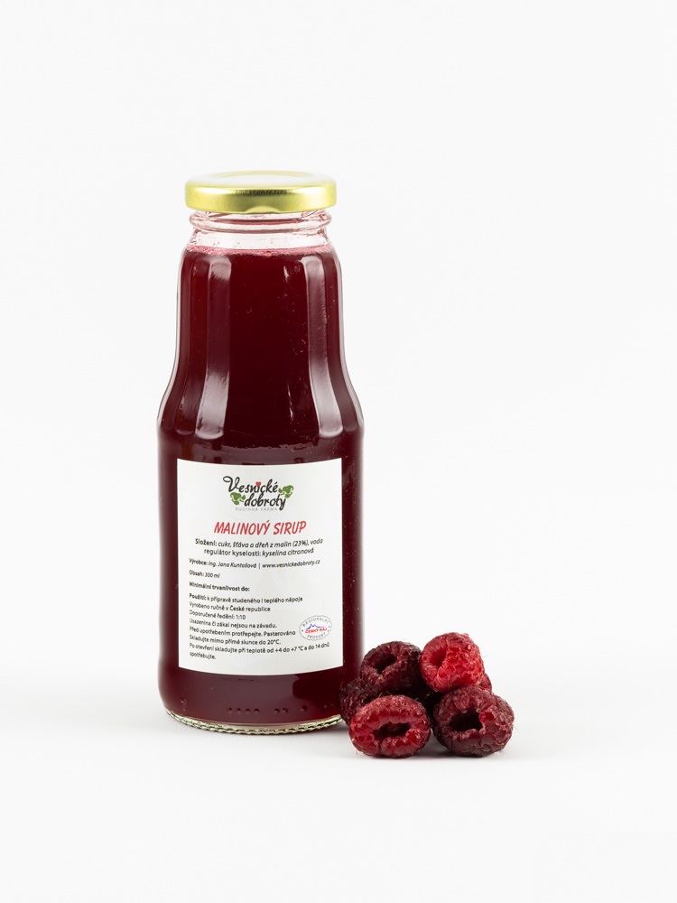 Malinový sirup 300 ml. Již od 110 Kč | zČech.cz