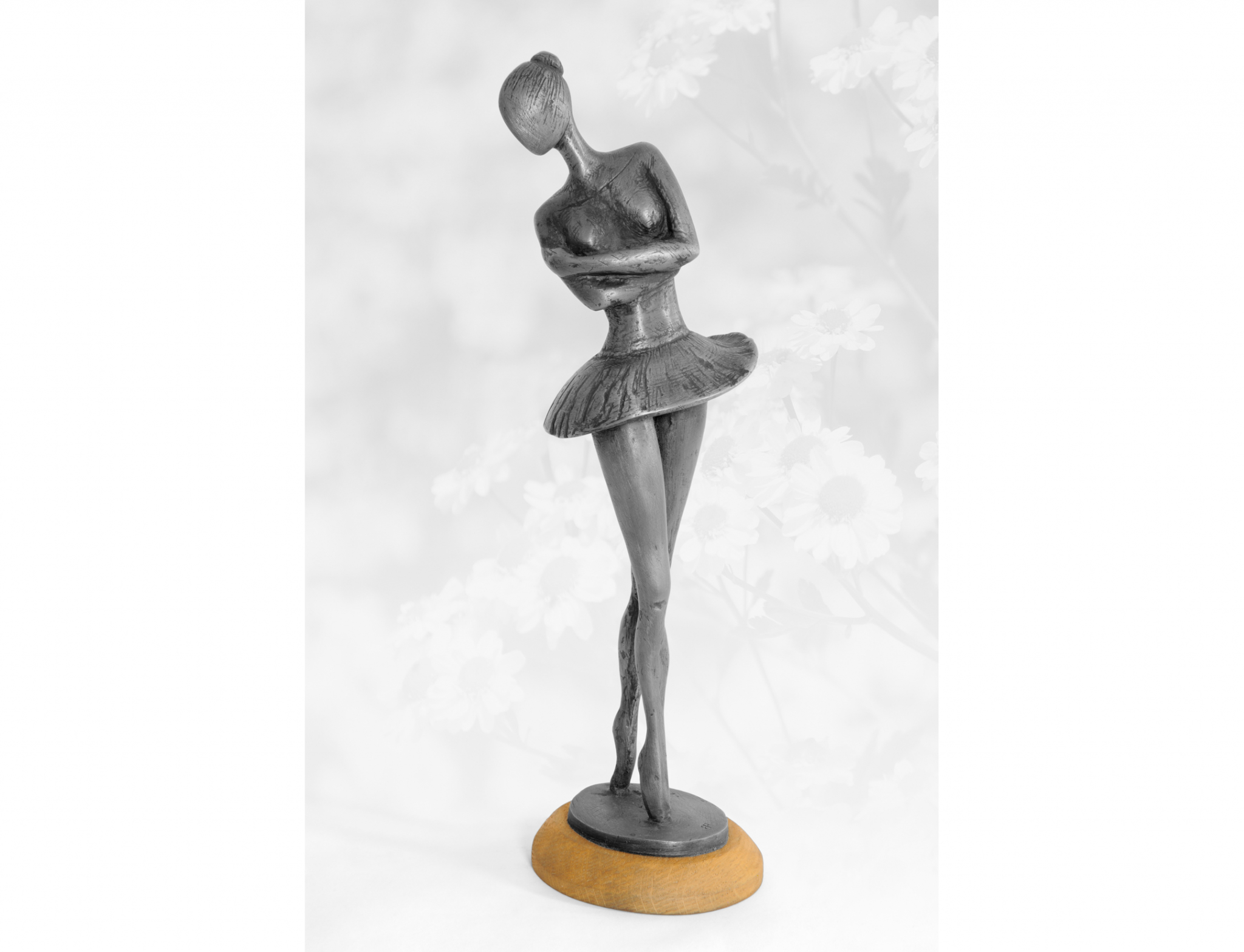 Baletka, cínová socha, originální soška, dívka, figura, kov, umění. Již ...